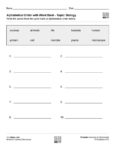 Alphabetical Order Worksheets with Word Bank - Workbooks and Free ...