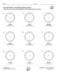 Draw the Hands on the Analog Clocks (Set 2) - Workbooks and Free ...