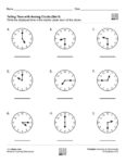Telling Time - Read the Analog Clocks (Set 4) - Workbooks and Free ...