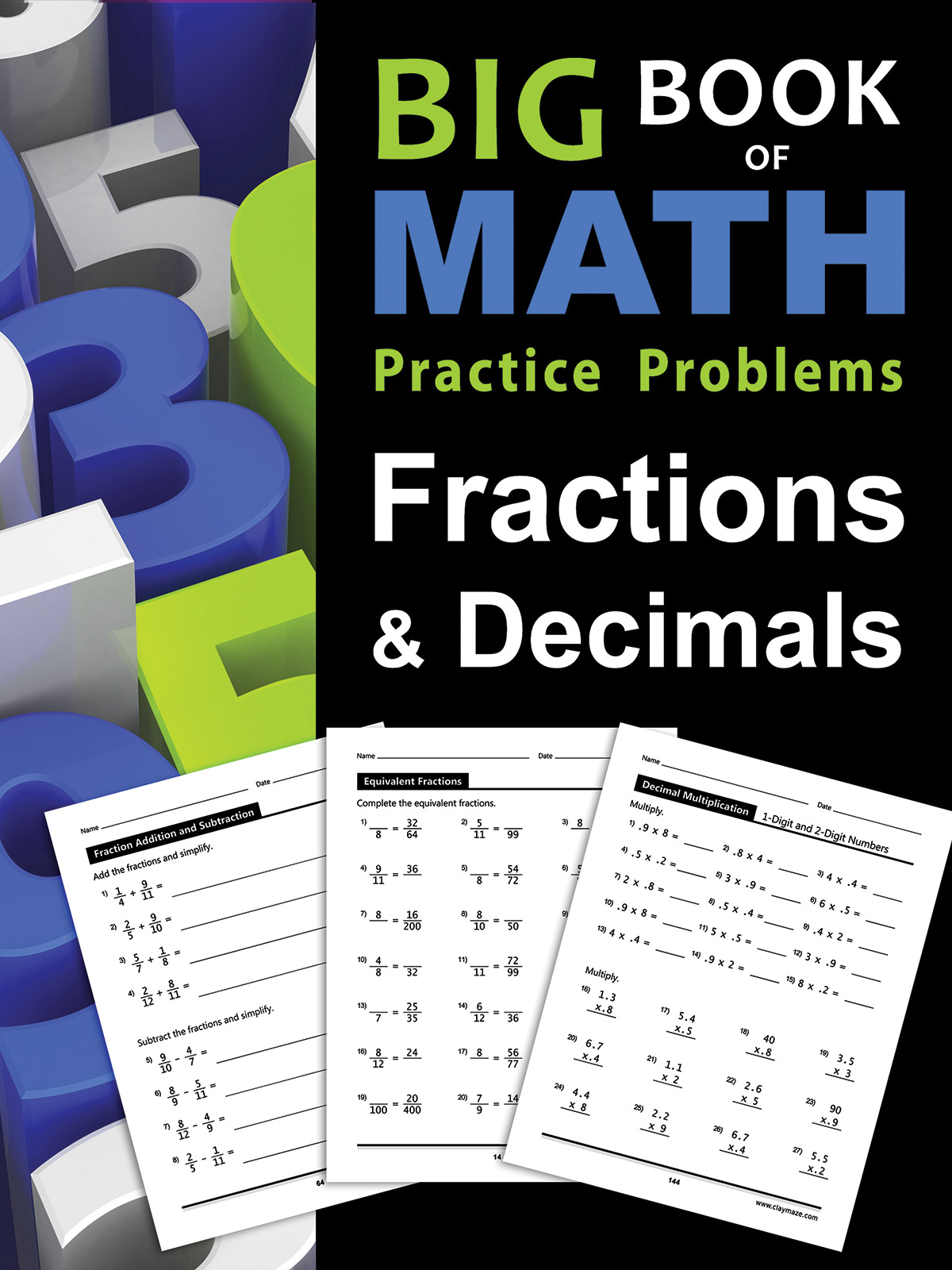 Fractions and Decimals Workbook - Workbooks and Free Worksheets for ...