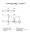 Continents & Oceans Crossword Puzzle (Grades 4–6)