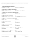 Forms of Energy & Energy Transfer Worksheets