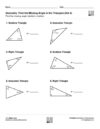 Geometry: Find the Missing Angle in the Triangle (Set 4) - Workbooks ...