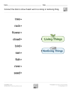 Living and Nonliving Things Worksheet - Grades 1-2 - Workbooks and Free ...
