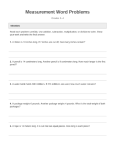 Measurement Word Problems (Grades 3–4)