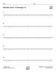 Number Lines (-12 through 12) - Workbooks and Free Worksheets for ...
