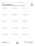 Order of Operations I (Set 2) - Workbooks and Free Worksheets for ...