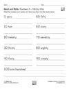 Read and Write Numbers (0 to 100 by 10's) - Workbooks and Free ...