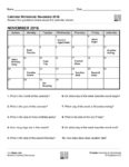 Calendar Worksheets - Reading a Calendar: Days of the Week, Dates ...