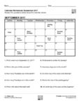 Reading a Calendar Worksheet - D - Workbooks and Free Worksheets for ...