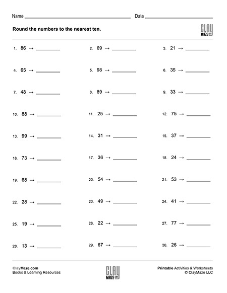 Rounding to the Nearest Ten Worksheets - Workbooks and Free Worksheets ...