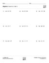 2 Step Equations Worksheets with Answers for Pre-Algebra