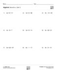 2 Step Equations Worksheets with Answers