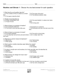 Weather and Climate Worksheets